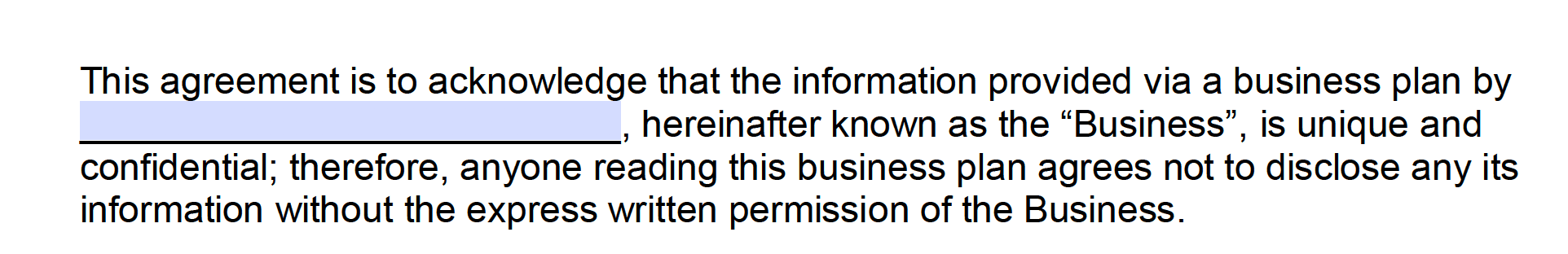 Free Business Plan Non-Disclosure Agreement (NDA) Template | PDF | Word