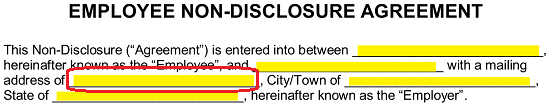 Free Employee Non-Disclosure Agreement Template | PDF | Word