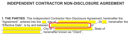 Free Independent Contractor Non-Disclosure Agreement (NDA) Template ...