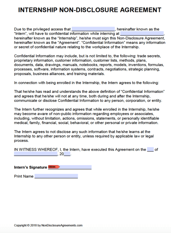 Free Non-Disclosure Agreements - Templates - Samples