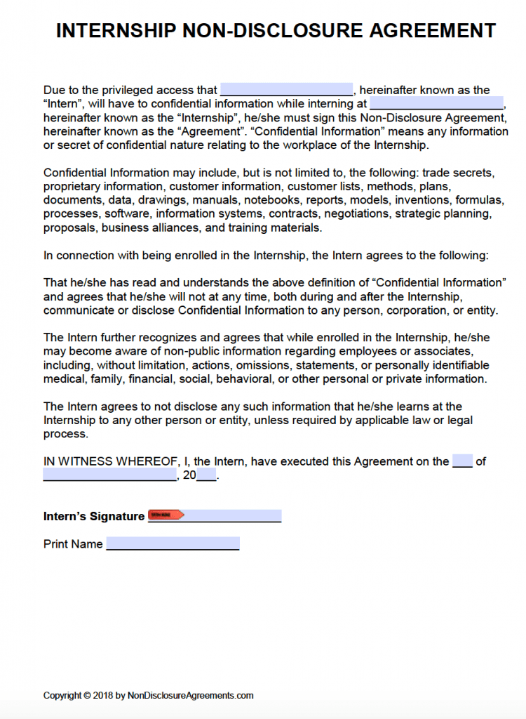 Free Non-Disclosure Agreements - Templates - Samples