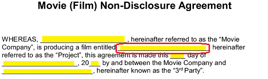 Free Film (Movie) Non-Disclosure Agreement (NDA) Template | PDF | Word